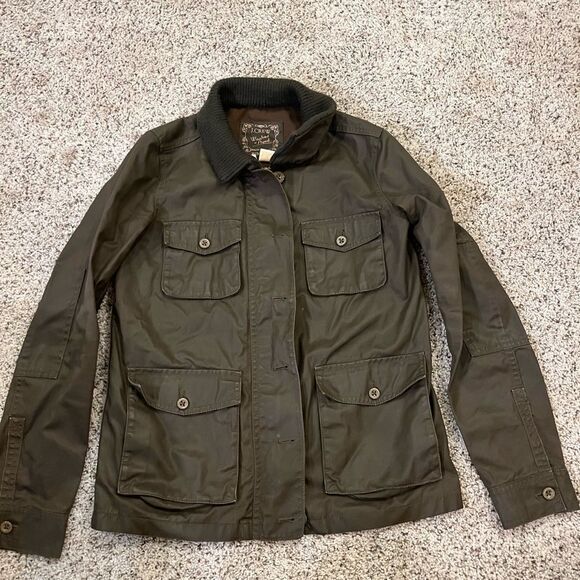 J. Crew | Jackets & Coats | Vintage J Crewrain Treated Utility Jacket ...